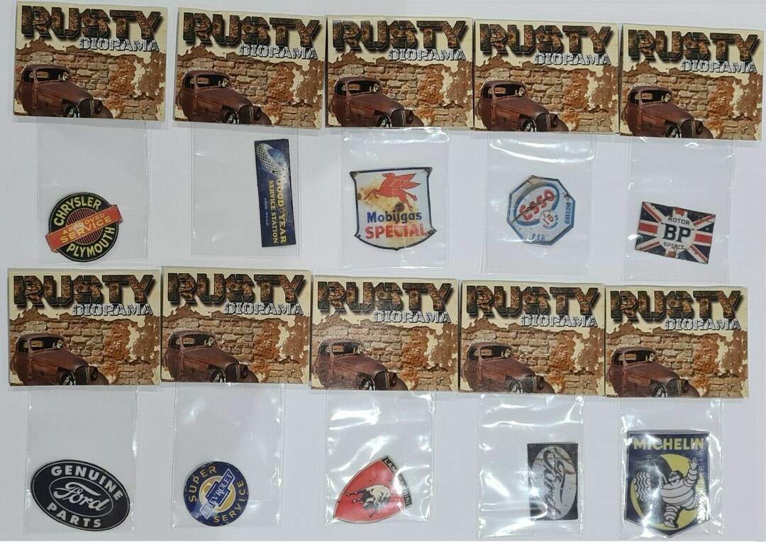 10 X Realistic Metal Signs Choose Scale: 1/18 1/32 1/43 - Etsy