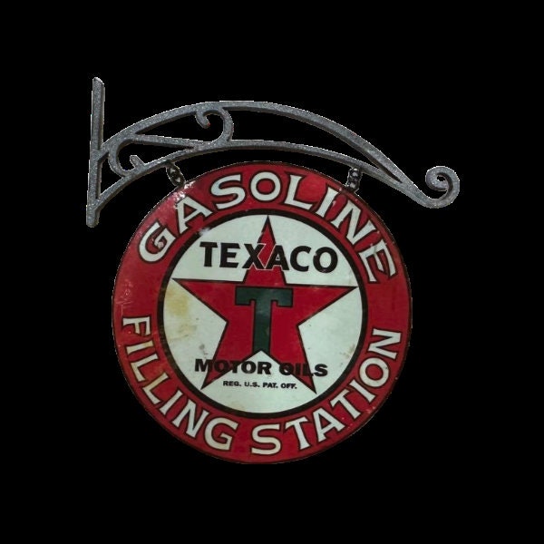 Double-sided Metal Sign texaco Filling Station for Your Diorama 1/18 ...