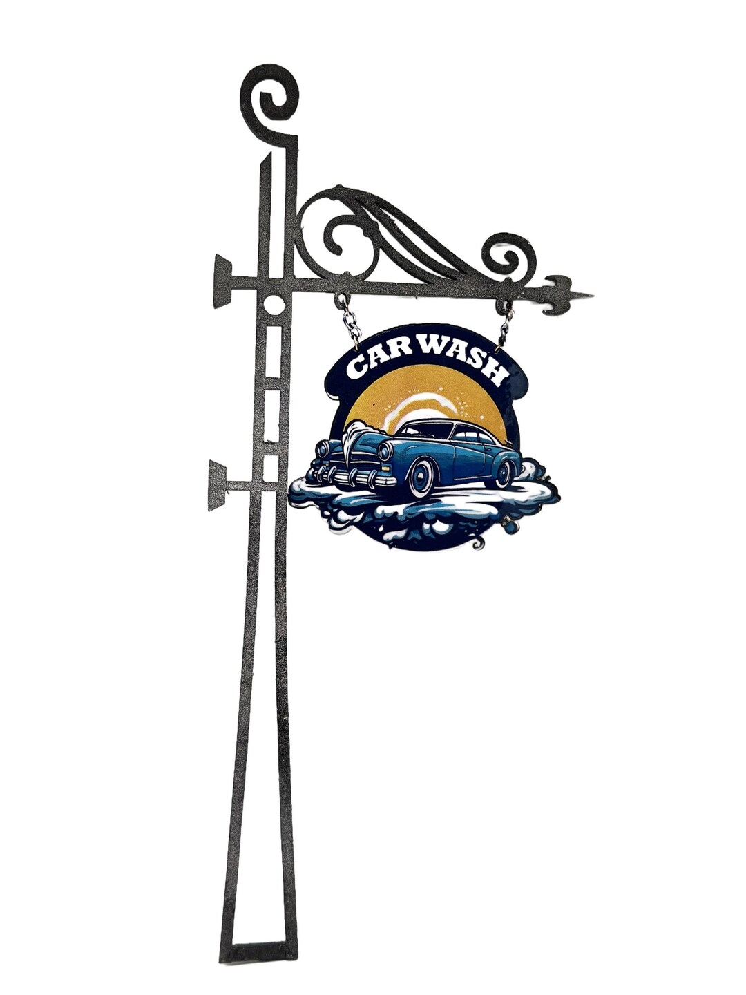 Double-sided Metal Sign Vintage "car Wash" for Your Diorama - 1/18, 1/ ...