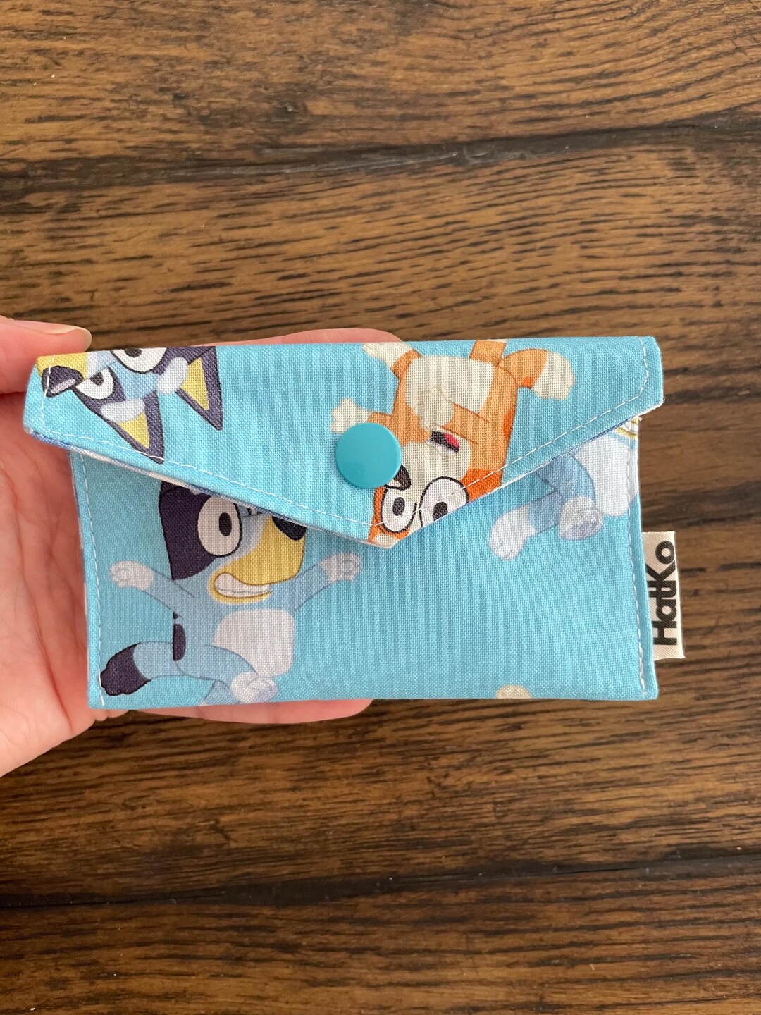 Bluey Card Wallet ID Wallet Mini Card Holder Dog Print Fabric Card ...