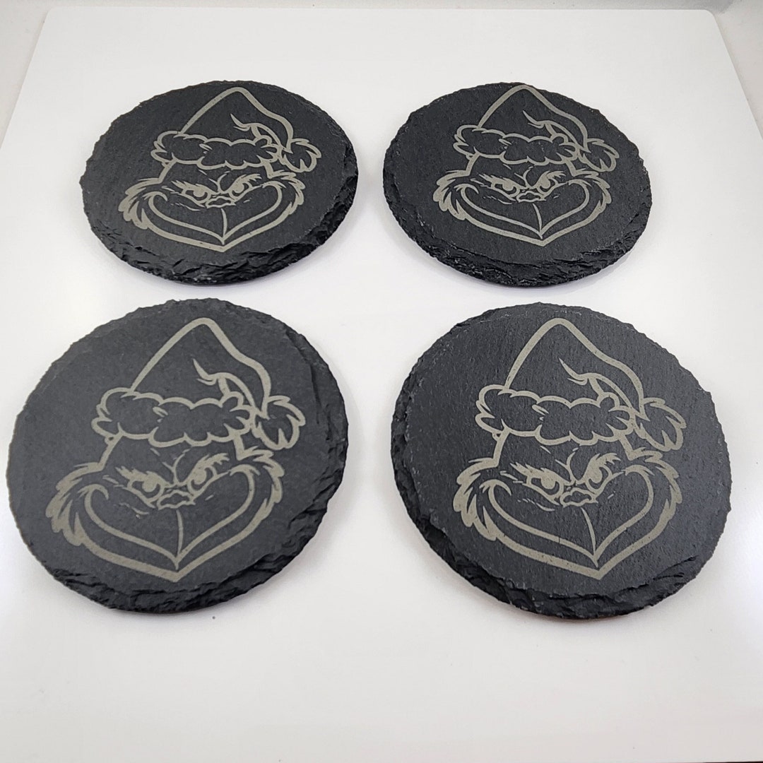 Christmas Grinch Coasters Grinchmas Holiday Slate Coaster - Etsy