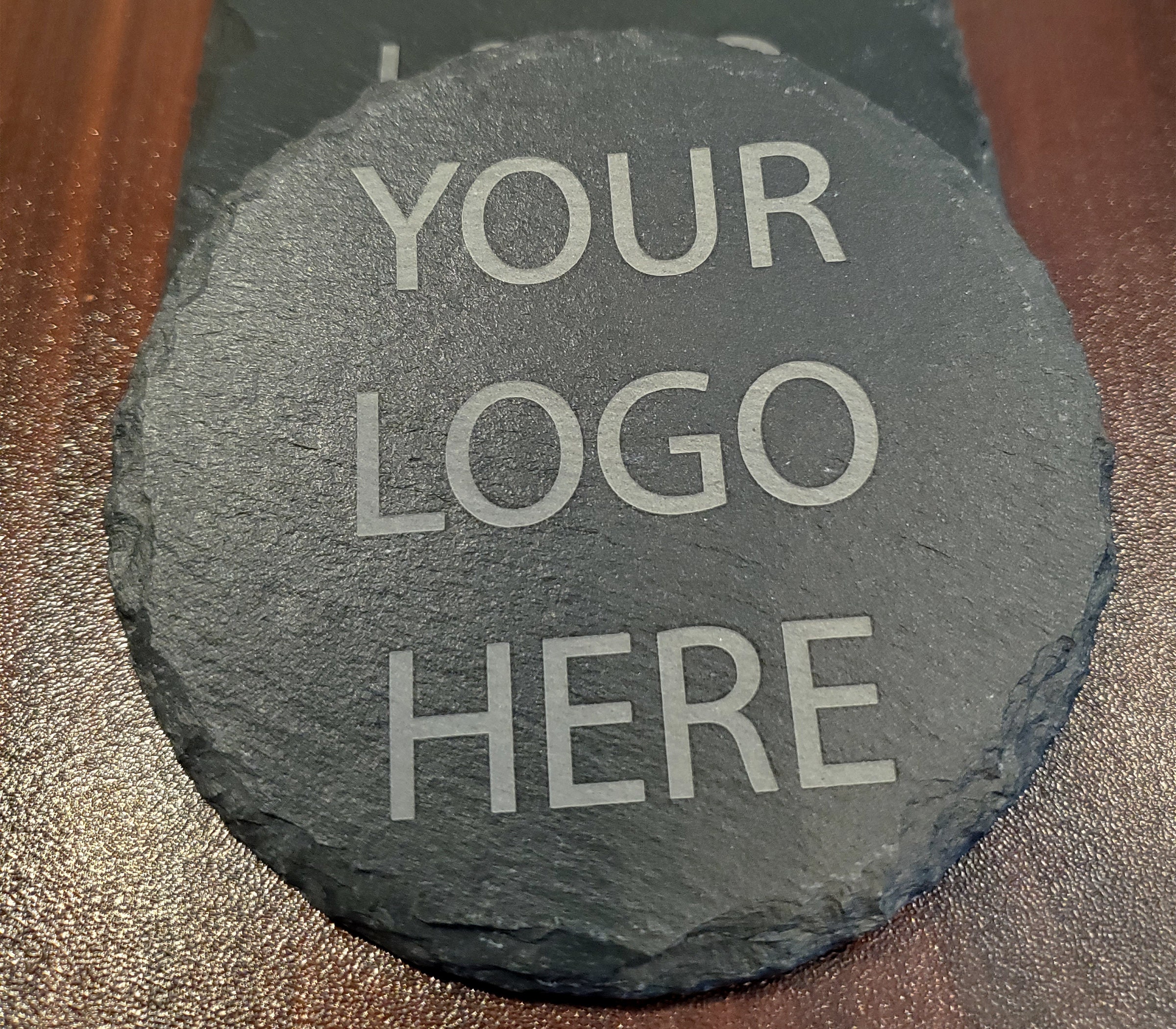 Custom Logo Engraving Laser Engraved Round or Square Slate - Etsy