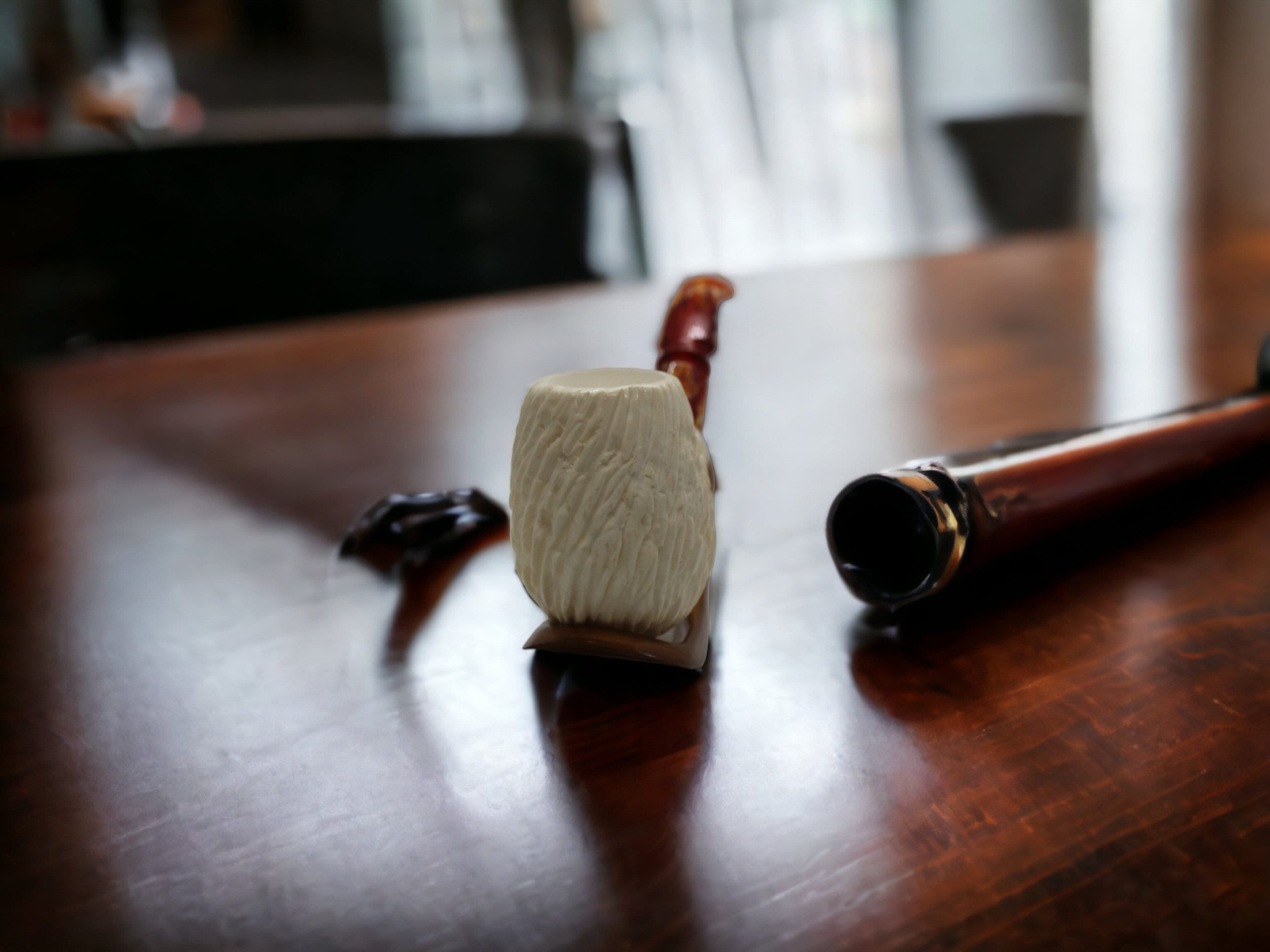 Yeti Model Meerschaum Pipe Large Size White Color Gift Collectible-free ...