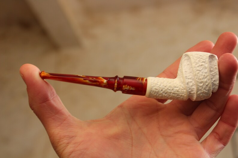 Unique Hand Carved Meerschaum Block Pipe-block Meerschaum Pipes ...