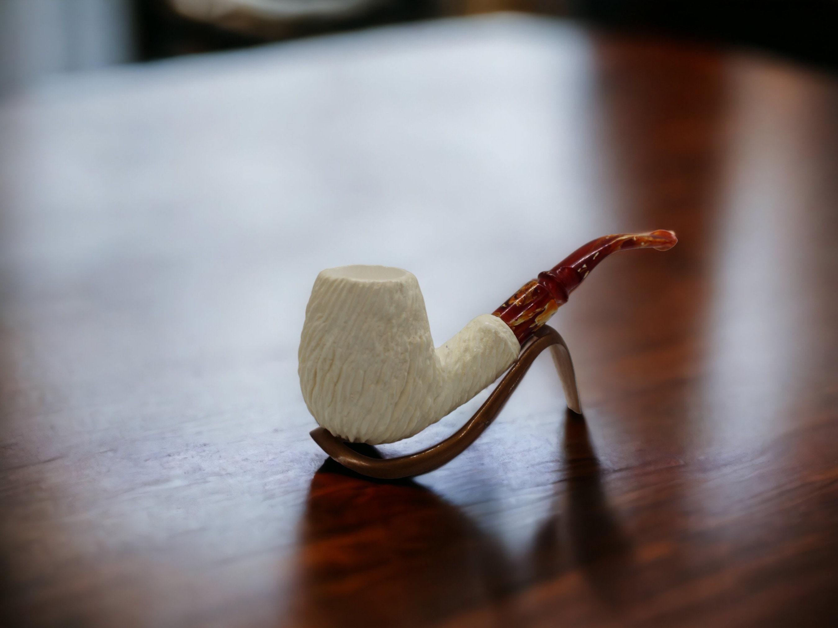 Yeti Model Meerschaum Pipe Large Size White Color Gift Collectible-free ...