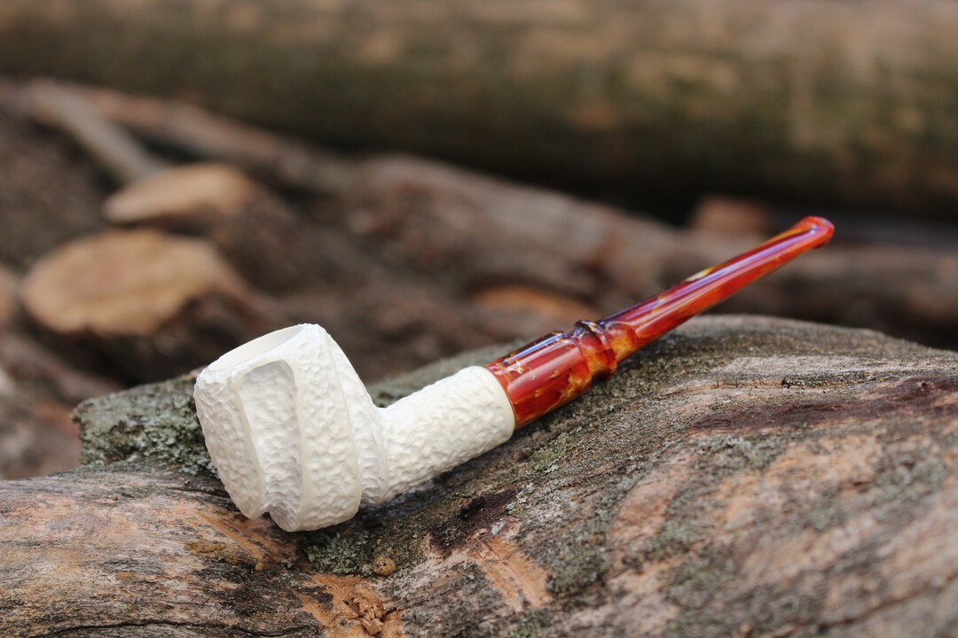 Unique Hand Carved Meerschaum Block Pipe-block Meerschaum Pipes ...