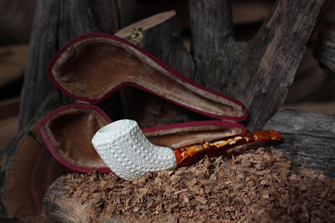 Free Hand Carved Pipes Meerschaum Pipe-fine Craftsmanship Pipe-unique ...