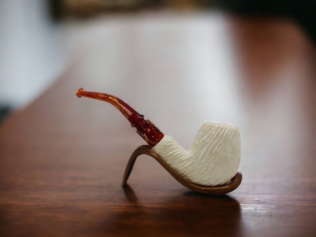 Yeti Model Meerschaum Pipe Large Size White Color Gift Collectible-free ...