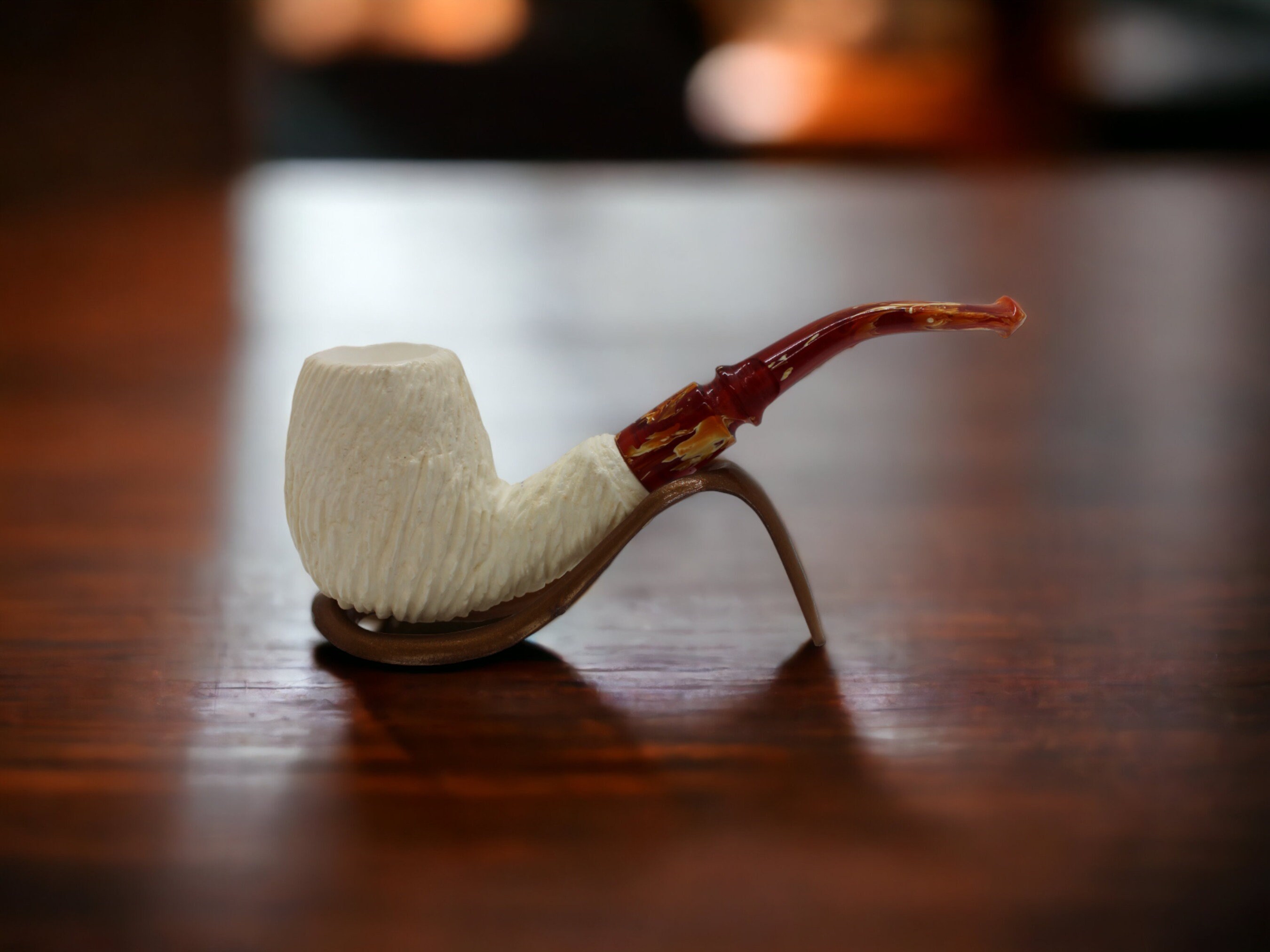 Yeti Model Meerschaum Pipe Large Size White Color Gift Collectible-free ...