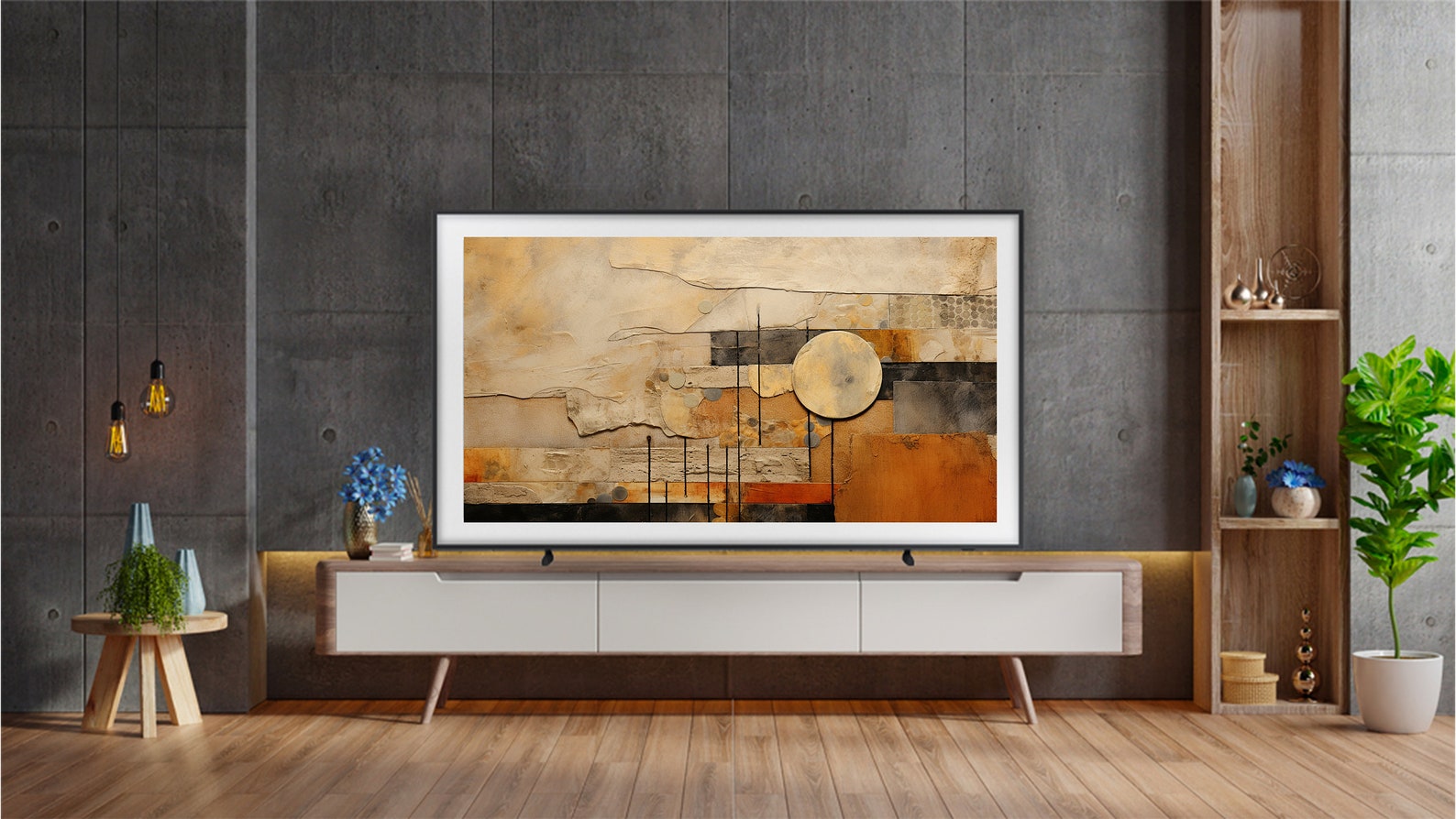 Collage Wabi-sabi in Earth Tones Samsung Frame TV Art,lg TV Art,digital ...