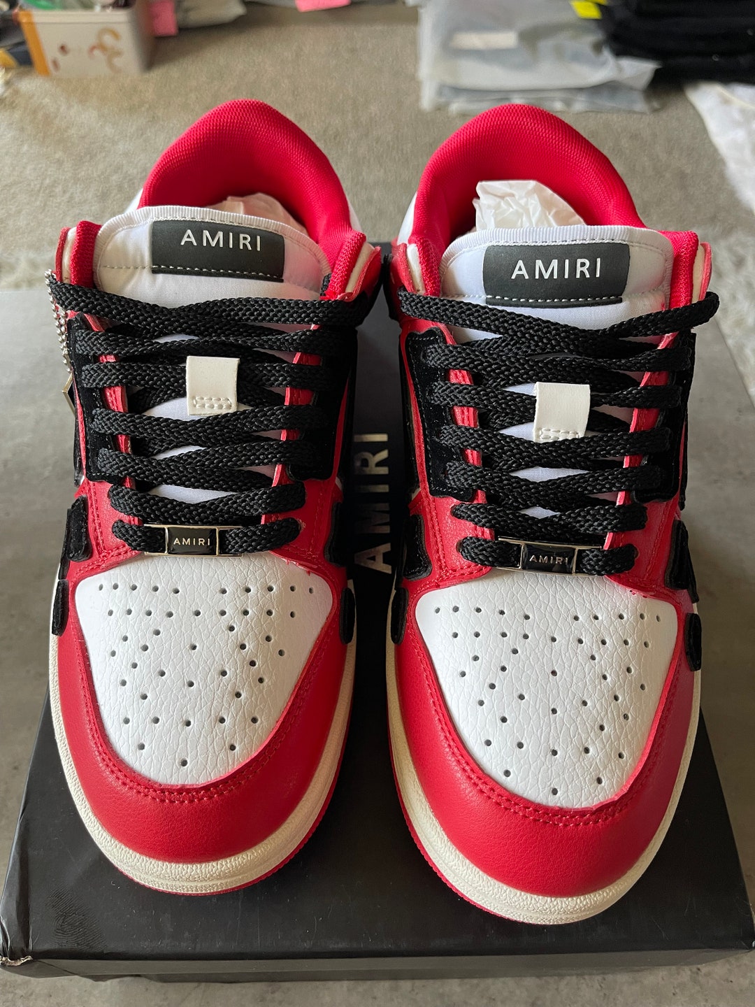 Amiri Bones Skel Top Low Leather Sneaker - Etsy