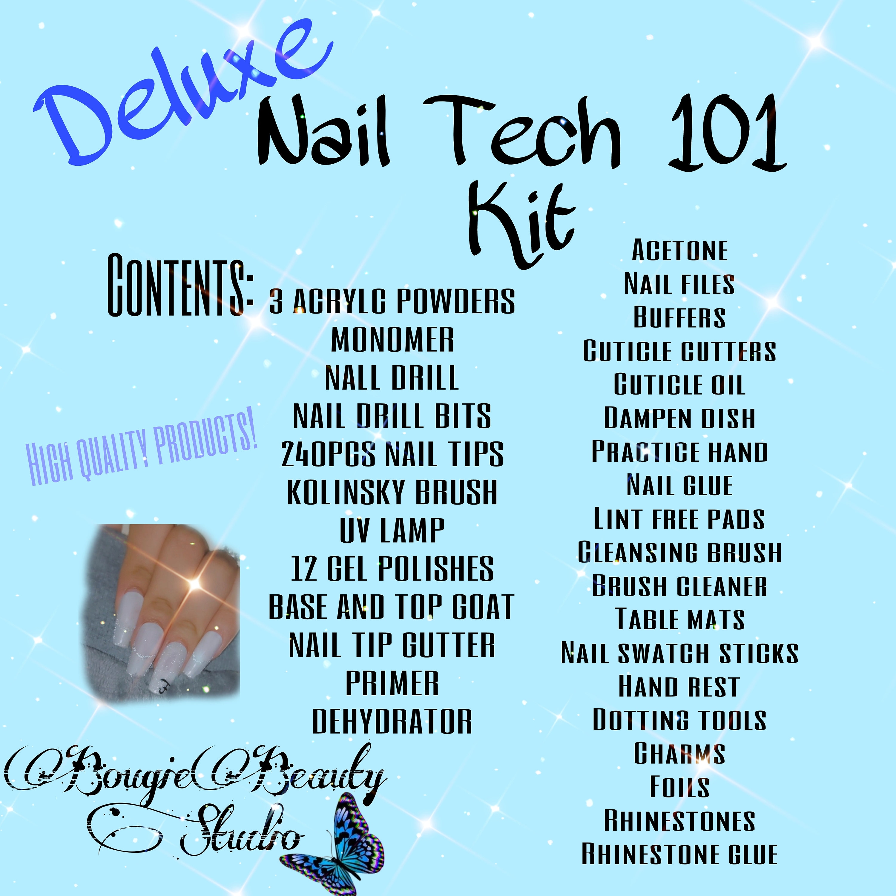 Deluxe Advanced Nail Tech Kit Professional Nail Kit, Acrylic Kit, Gel ...