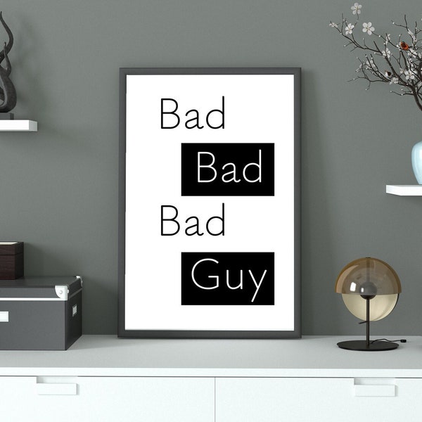 The Bad Guy Poster - Etsy