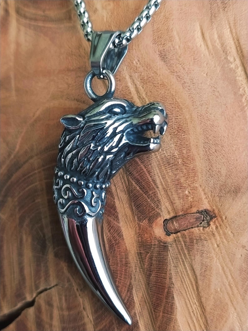 Tooth Necklace, Fang Necklace, All Stainless Steel,fangs,wolf Teeth ...