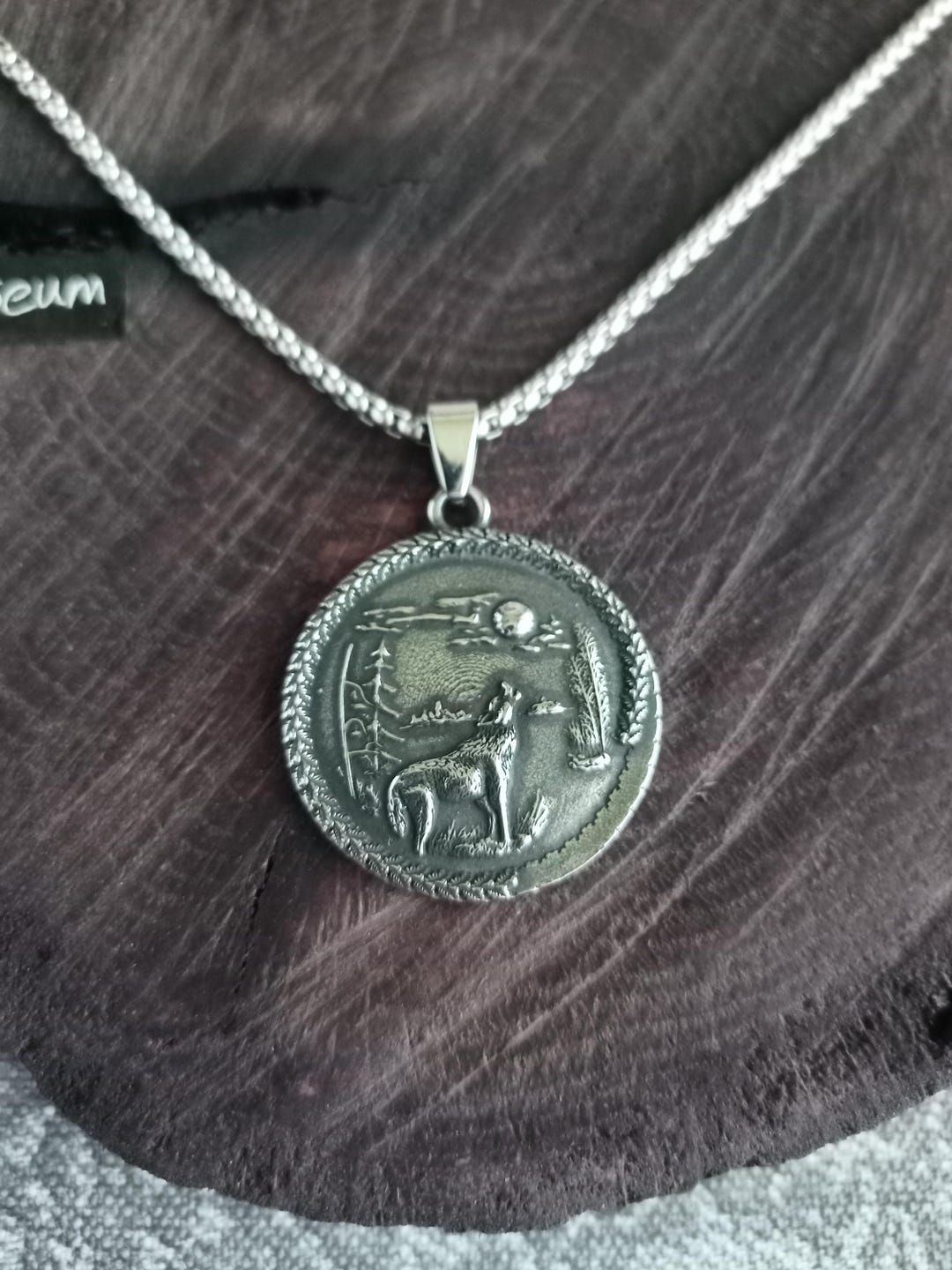 Howling Wolf Necklace / Howling Wolf Pendant / Wolf Necklace / Mens ...