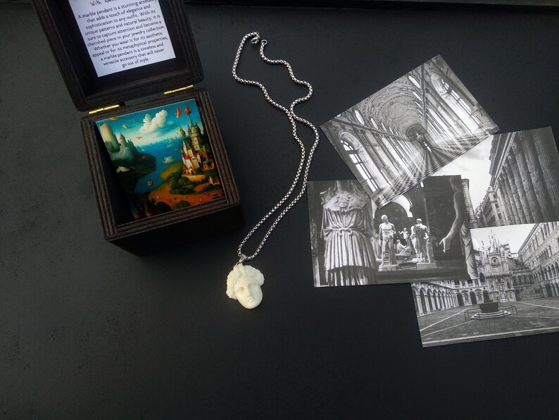 Apollo Necklace,a Head of Apollo,marble Necklace,marble Jewelry ...