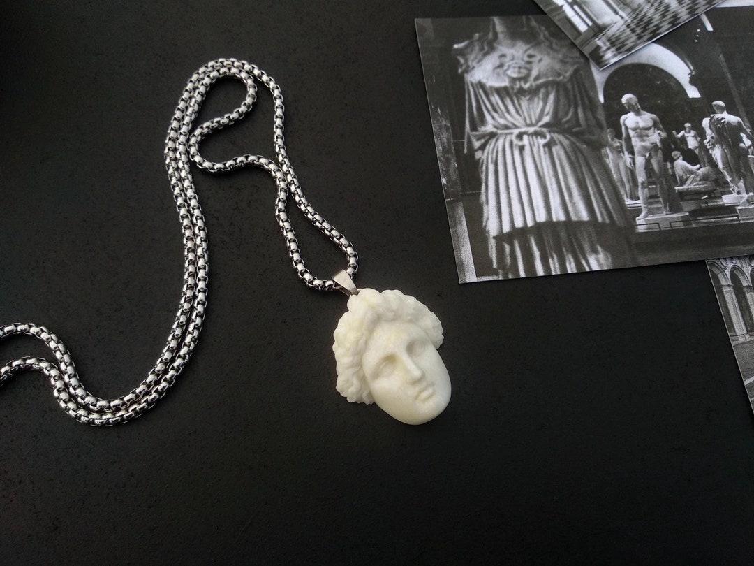 Apollo Necklace,a Head of Apollo,marble Necklace,marble Jewelry ...