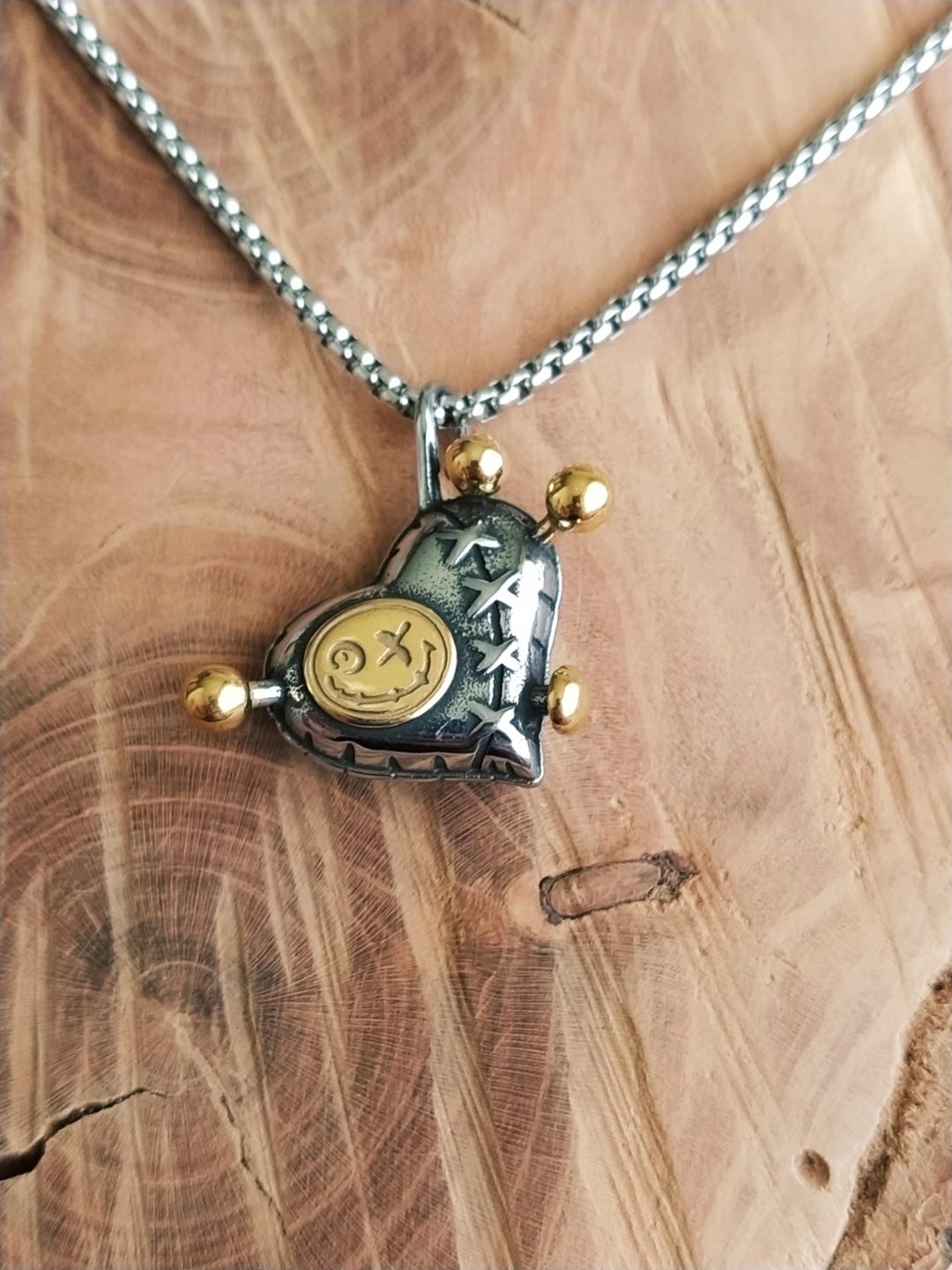 Voodoo Heart Necklace / Stainless Steel Necklace / Heart Pendant ...