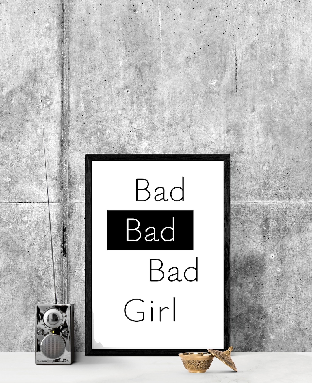 Minimalistic Poster,bad Girl Poster,poster With Text,poster for Girl ...
