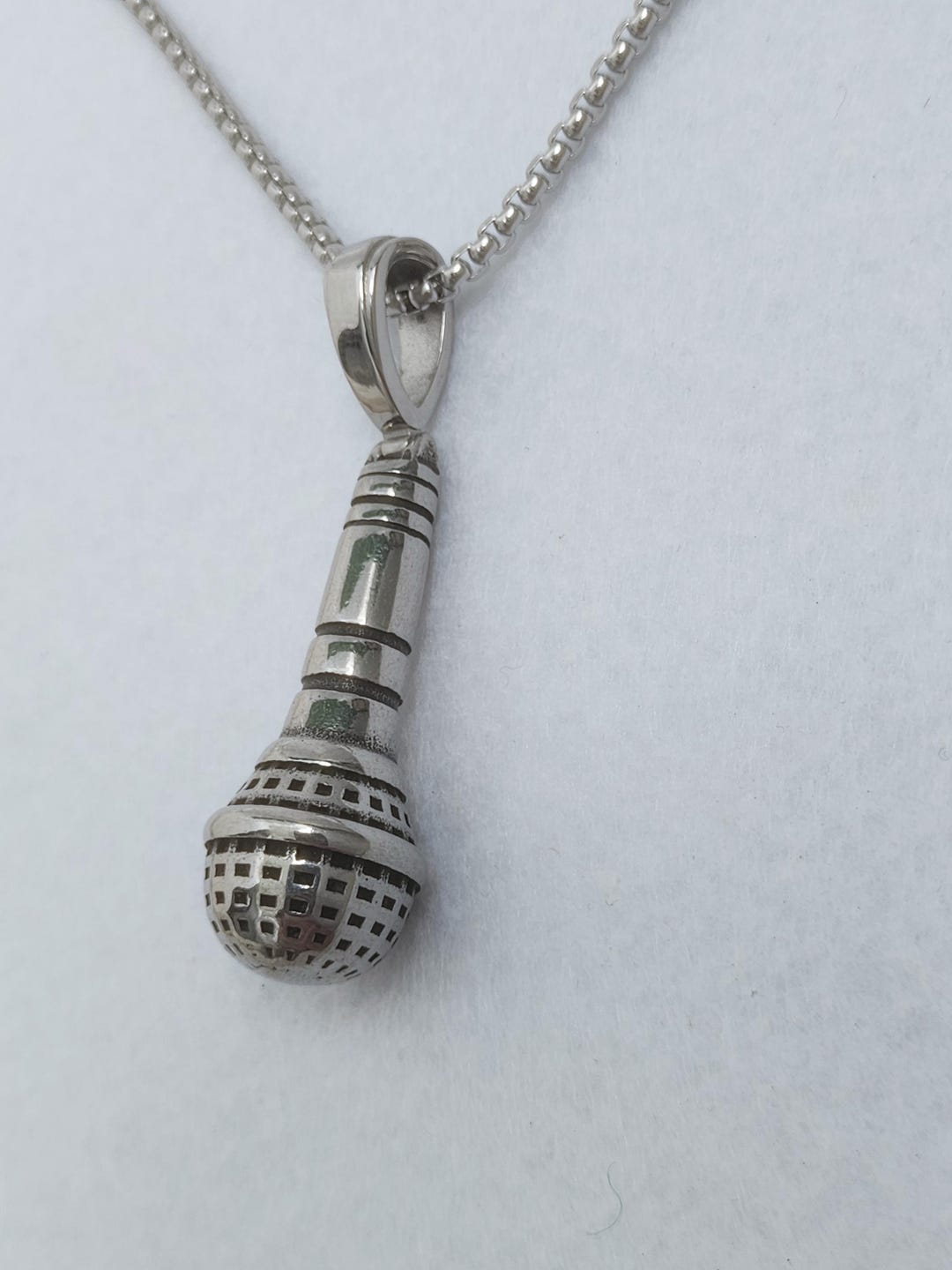Microphone Necklace / Microphone Pendant / Microphone Charm / Music ...