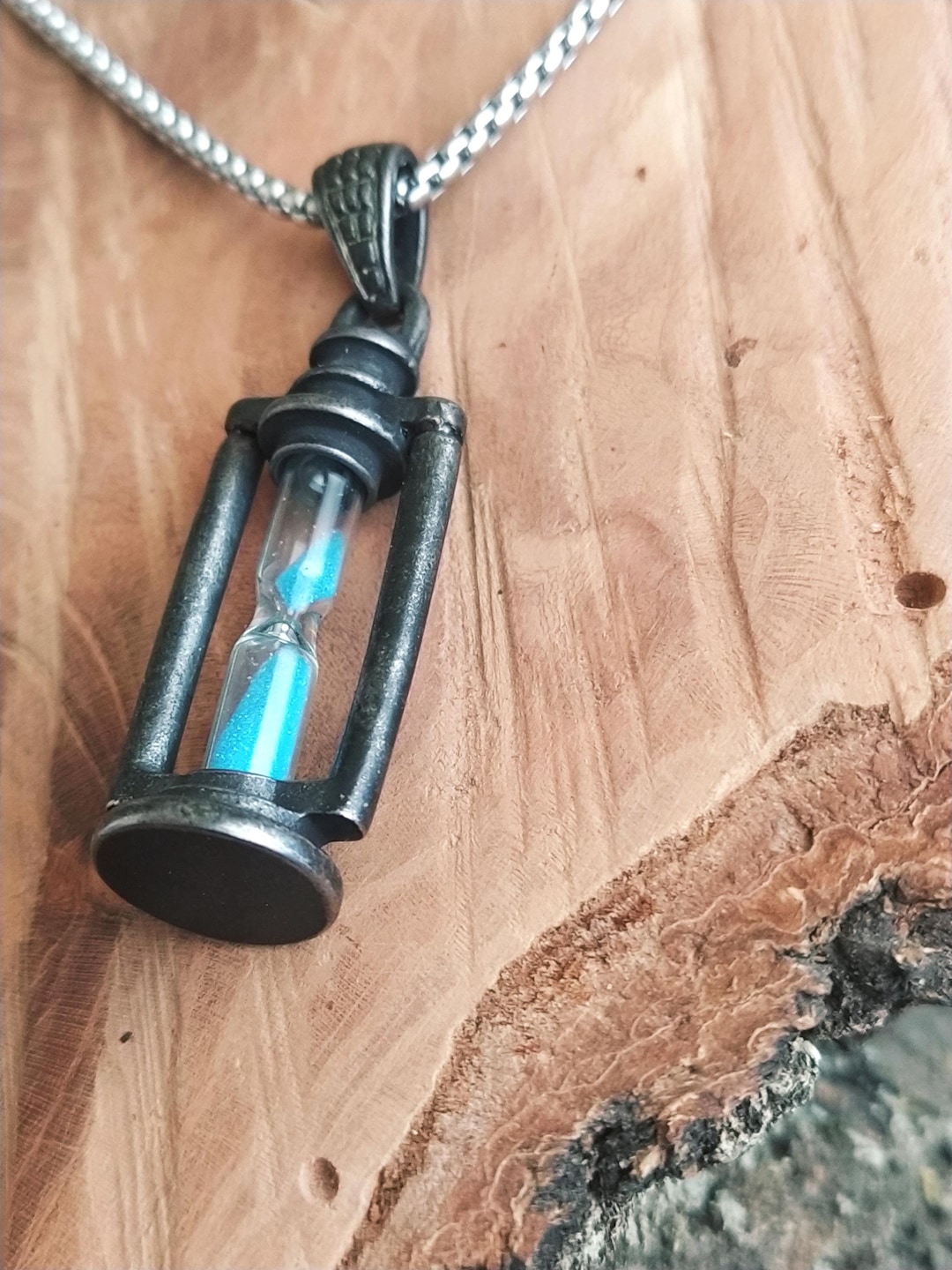 Hourglass Necklace / Stainless Steel / Hourglass / Hourglass Pendant ...