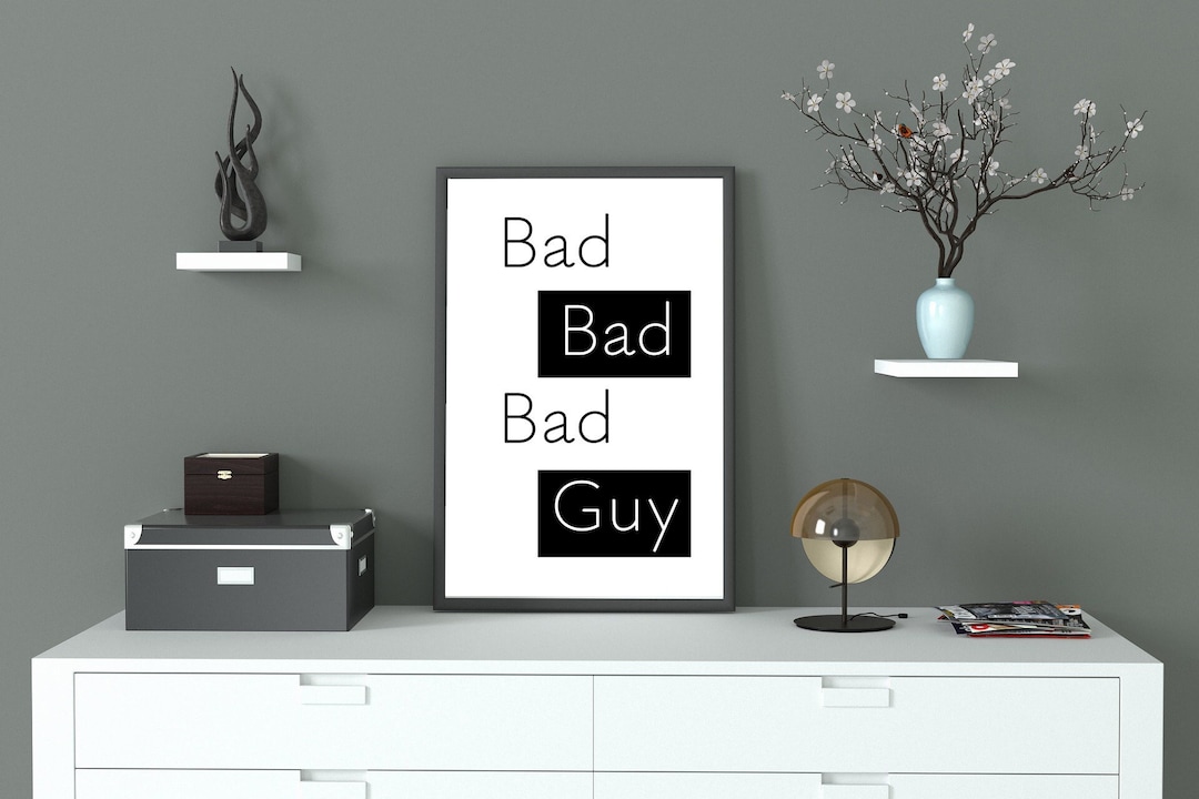 Bad Guy Posterminimalist Posterposter for Boyegoist - Etsy