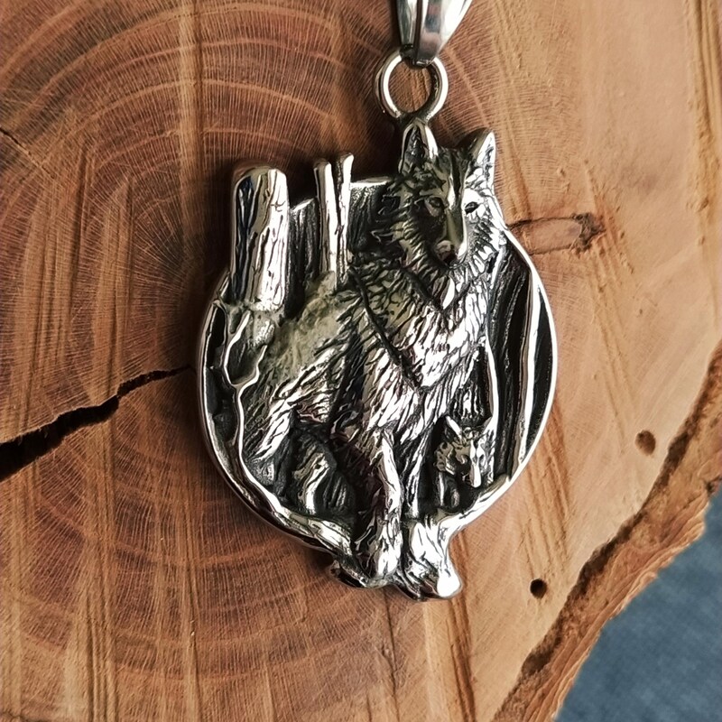 Wolf Necklace for Men - Etsy
