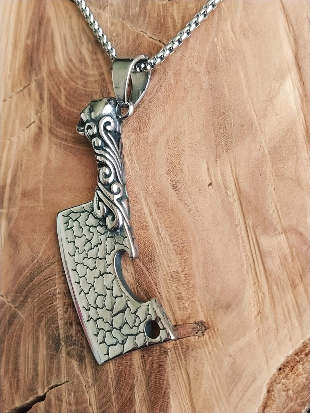 Cleaver Necklace / Chef Cleaver Necklace / Meat Cleaver Jewelry / Steel ...