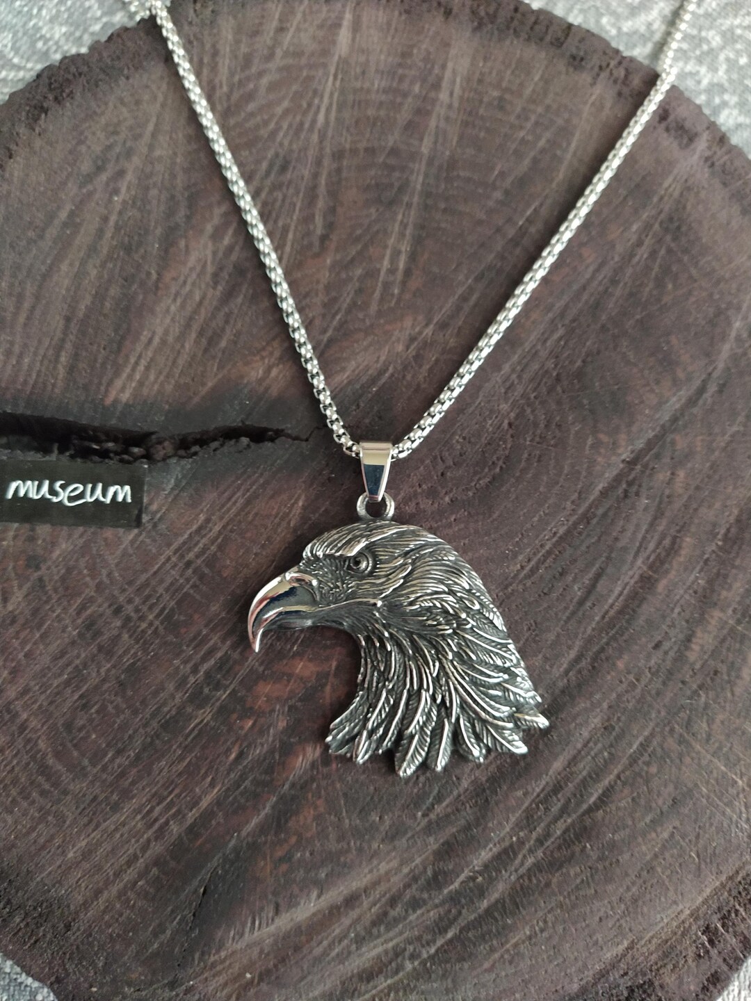 Eagle Necklace / Eagle Steel / Bald Eagle Necklace / Mens Eagle ...
