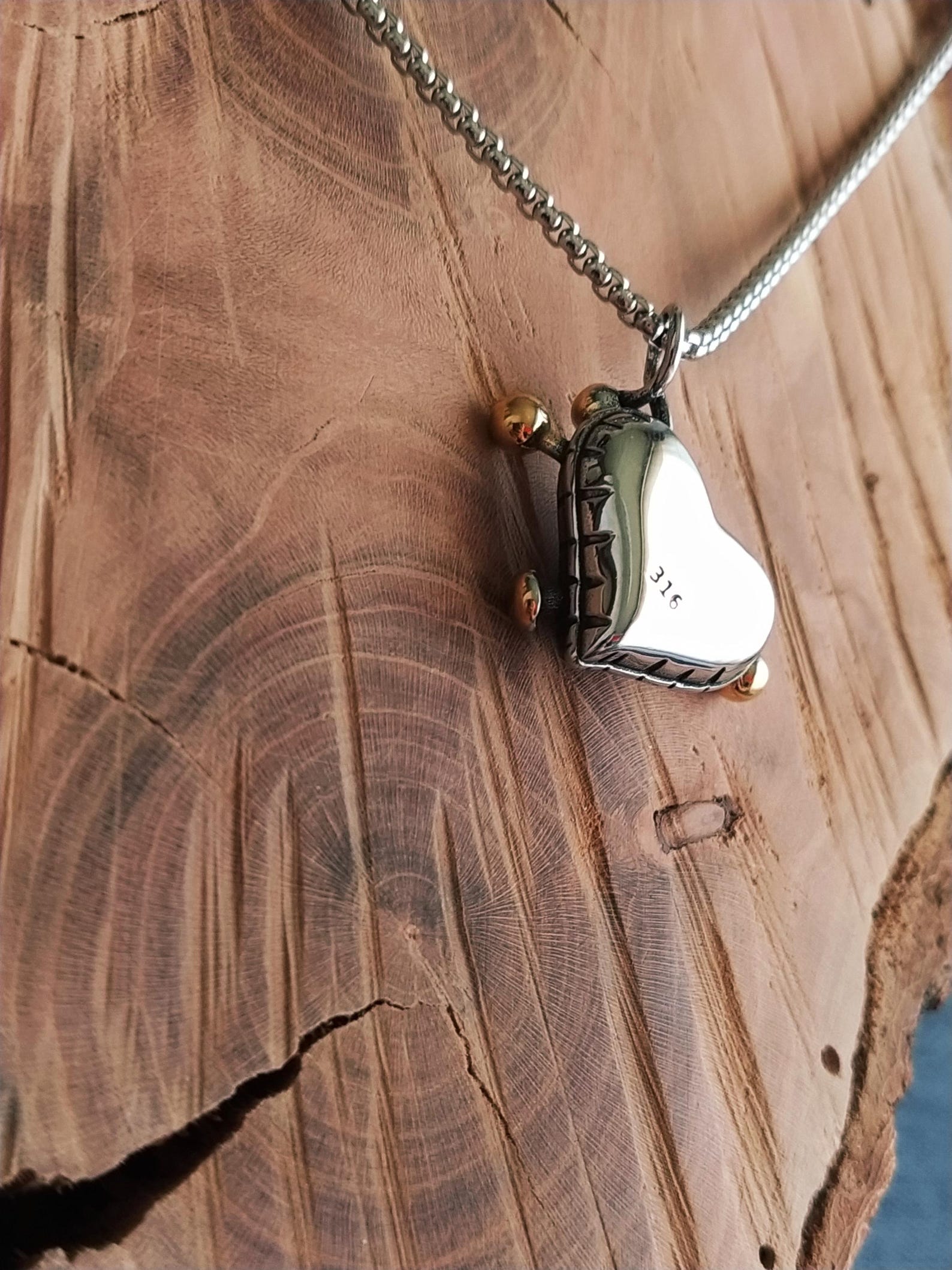 Voodoo Heart Necklace / Stainless Steel Necklace / Heart Pendant ...
