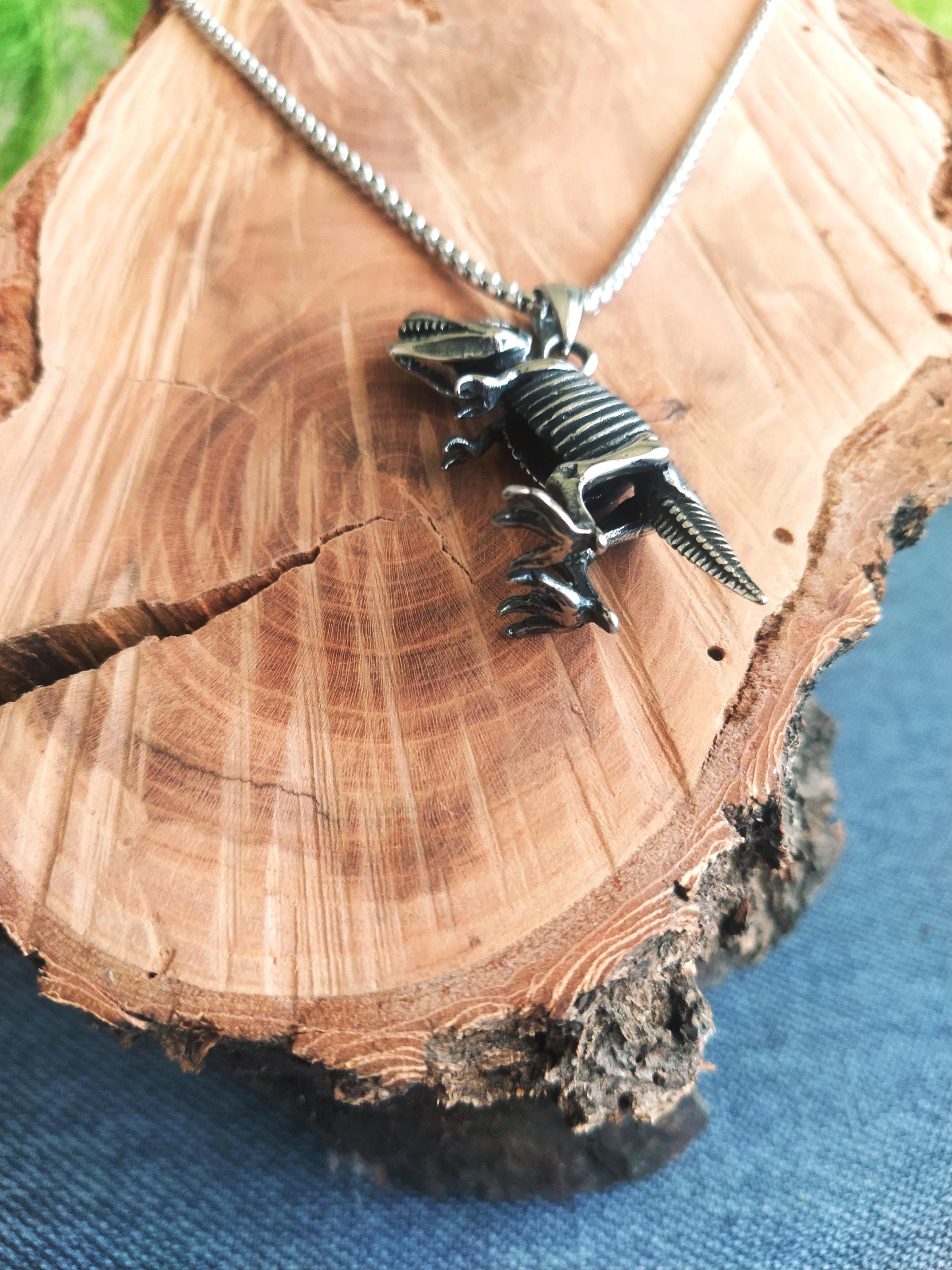 T Rex Necklace / Steel / Tyrannosaurus Rex Necklace / Dinosaur Necklace ...