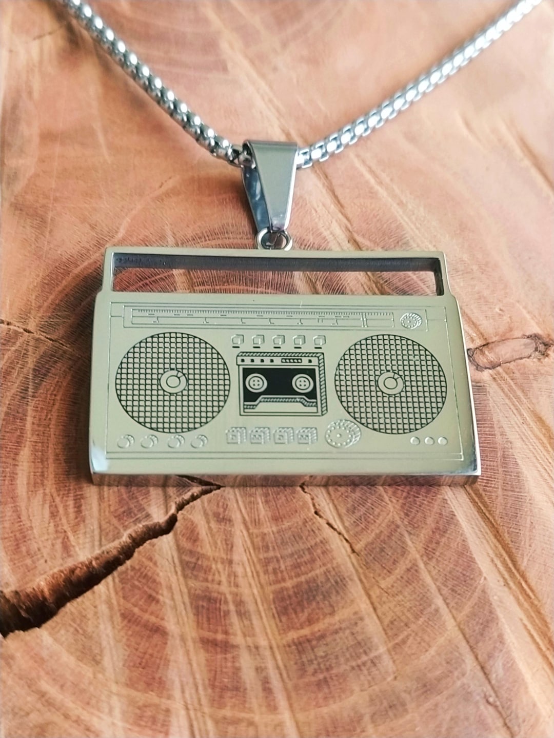 Old Tape Recorder Necklace / Retro Music Charm / Tape Recorder Charm ...