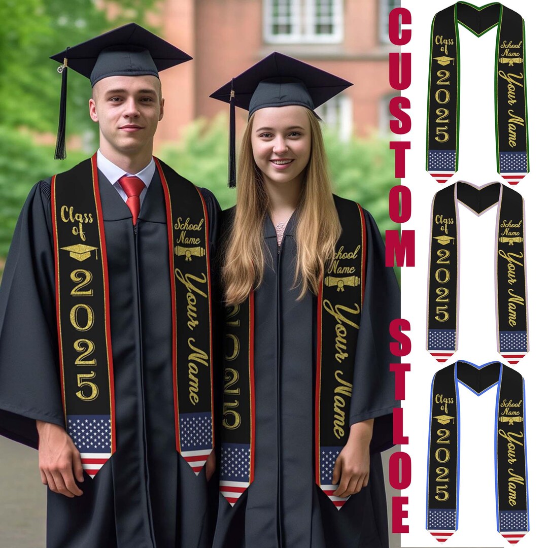 Personalized Grad Gift, Mexico Graduation Stole 2025, Class of 2025 ...