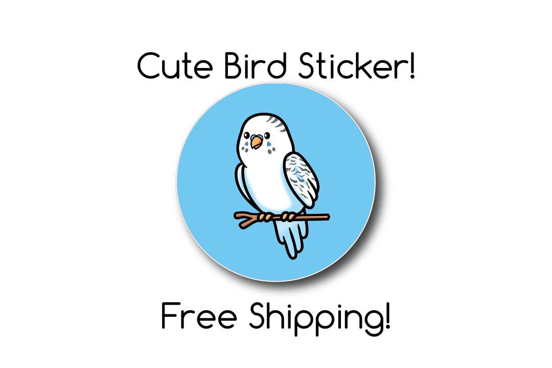 Cute Round Bird Sticker Budgie Sticker, Bird Sticker - Etsy