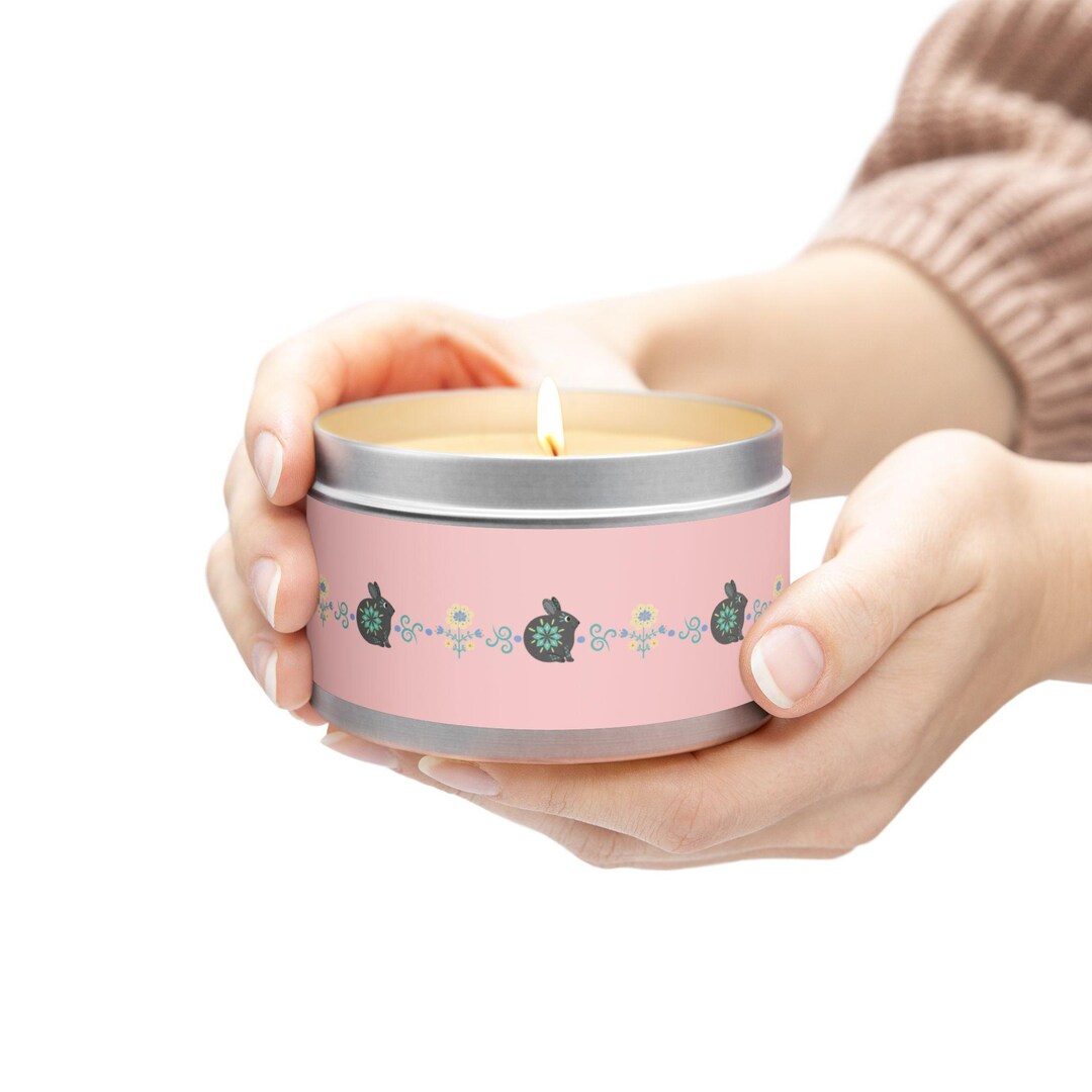 Tole Folk Art Cottagecore Tin Candles | Scented Rustic Decorative Tin ...