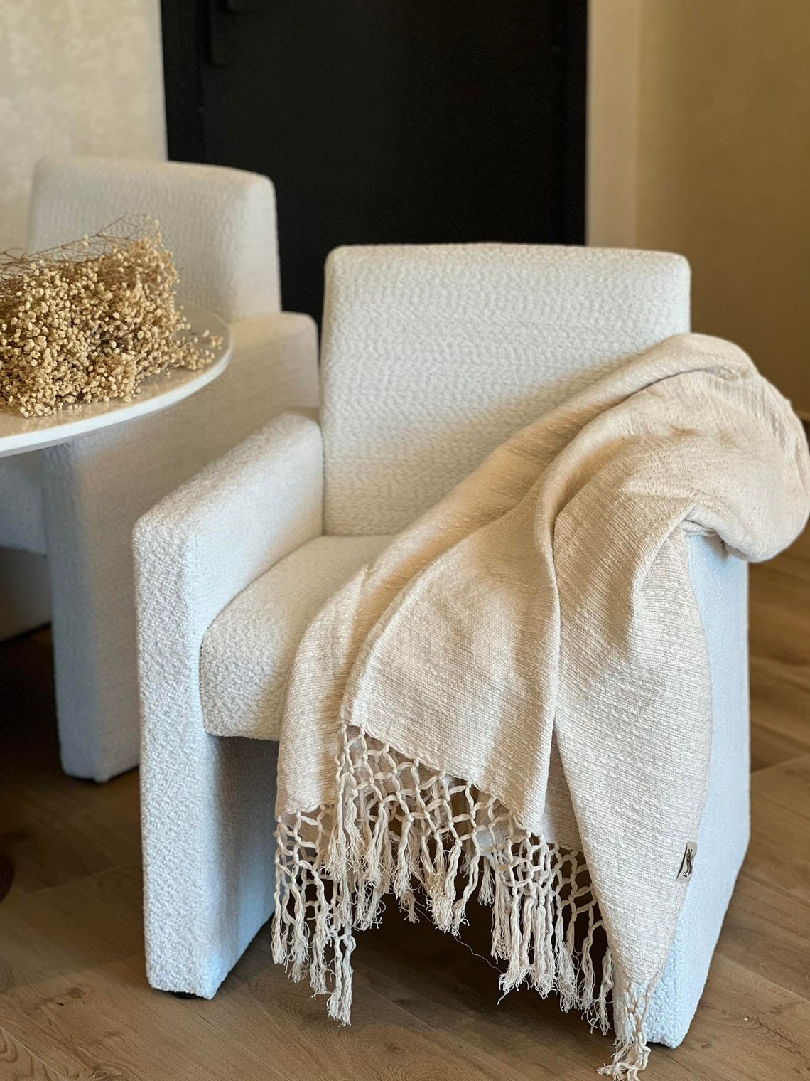Vintage Handwoven Throw Blankets Crafted From Liama Wool in Terracotta ...