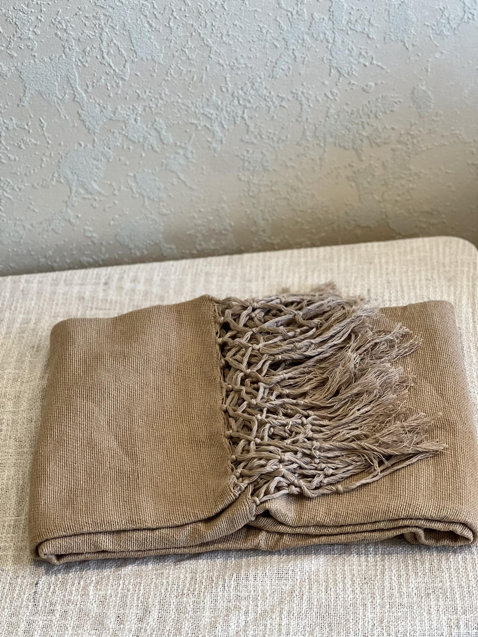 Brown Throw Blanket, Handloomed Throw With Tassels, Bed Cover Throw ...