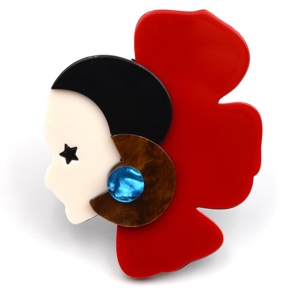 Flapper Girl Brooch - Etsy