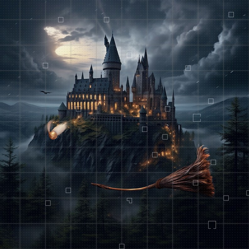 Castle Digital Background - Etsy