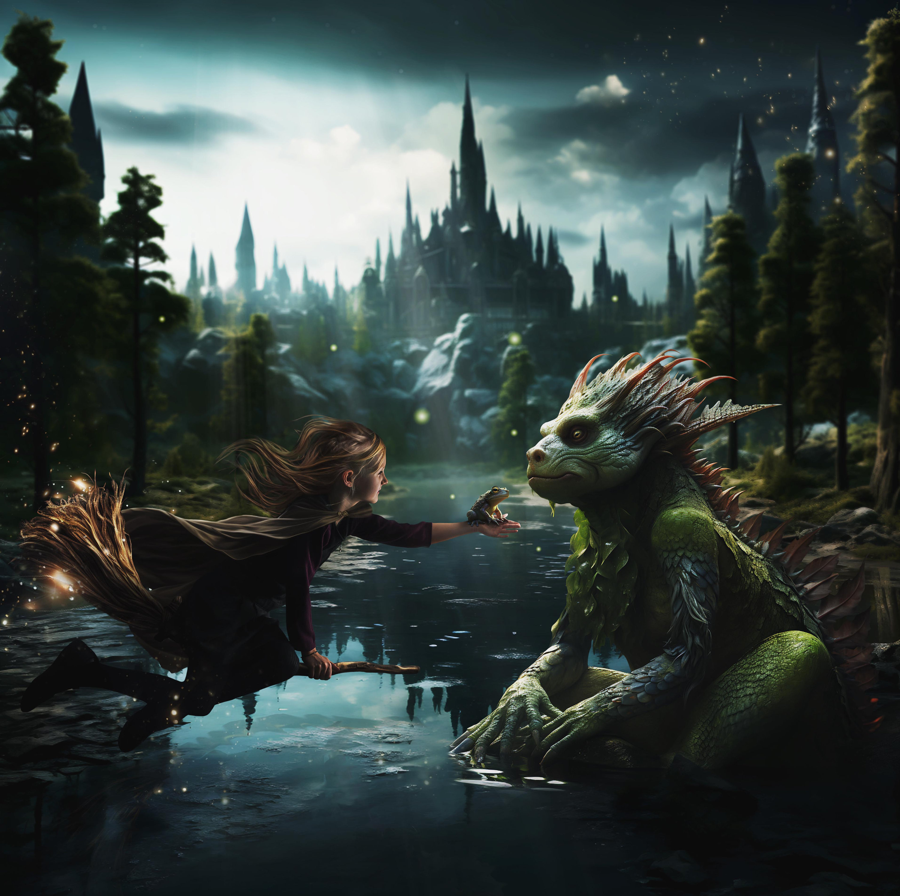 Wizard Forgotten Woods Swamp Monster Digital Background - Etsy