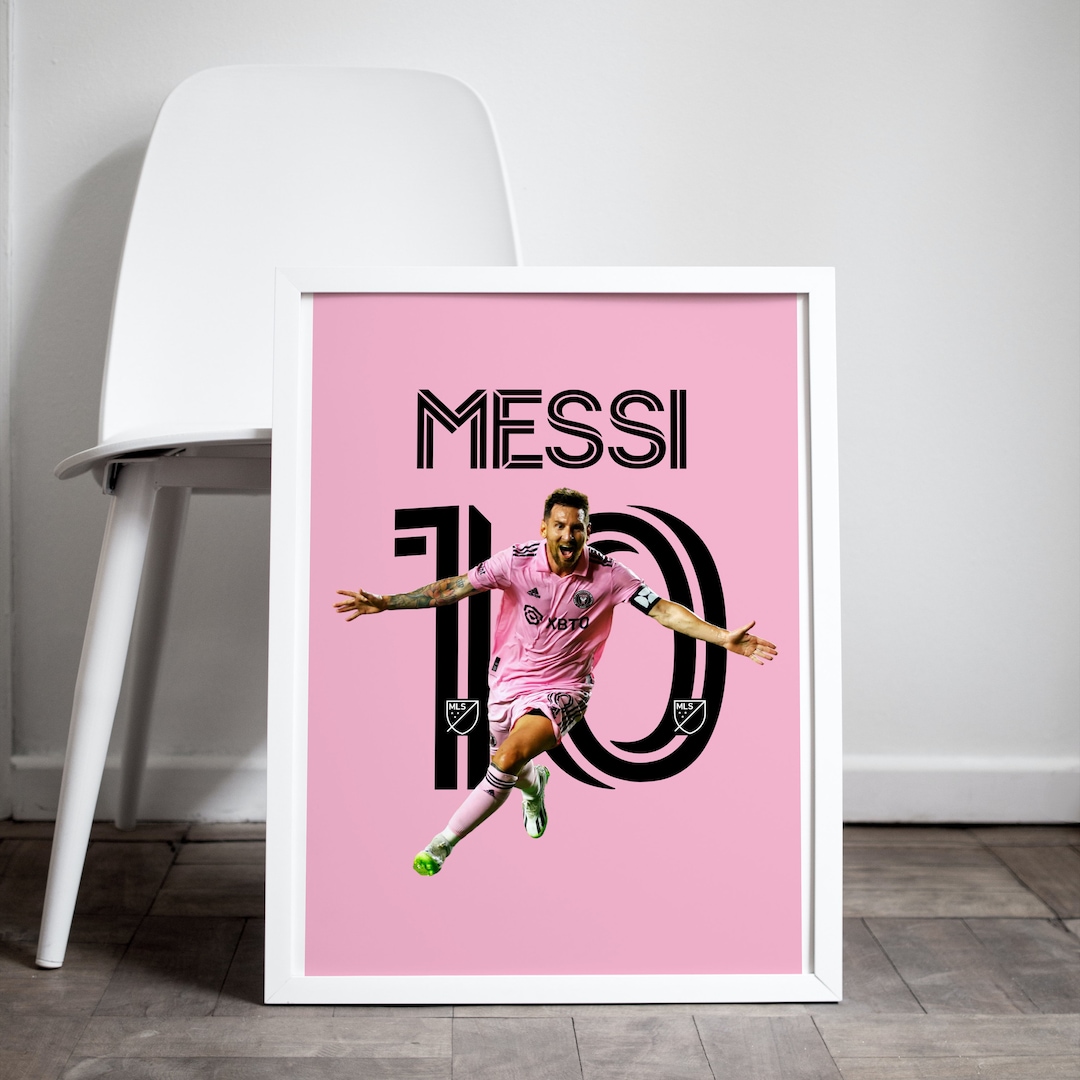 Lionel Messi Poster, Inter Miami Poster, Football Print, Football ...