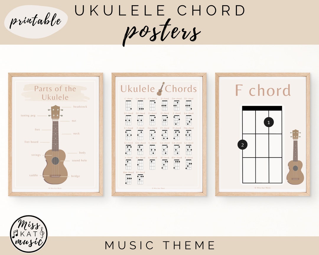 Ukulele Chord Posters - Printable for Music Classroom, Homeschool ...