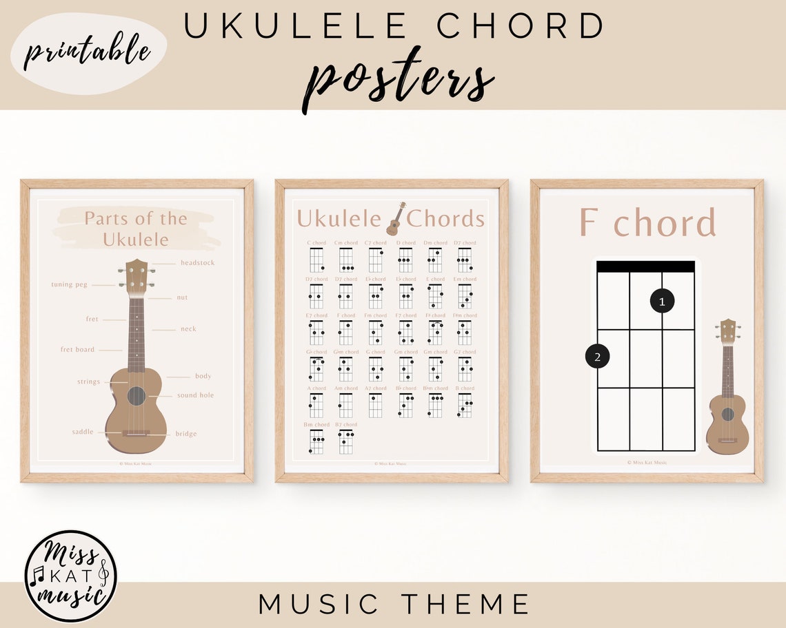 Ukulele Chord Posters - Printable for Music Classroom, Homeschool ...