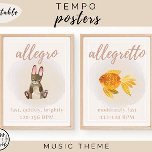 Tempo Definitions Classroom Posters - Music Theme Decor - Etsy