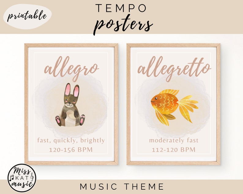 Tempo Definitions Classroom Posters - Music Theme Decor - Etsy