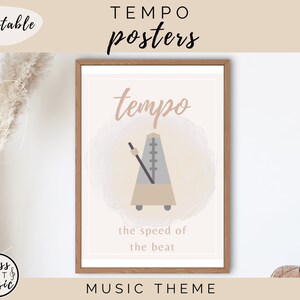 Tempo Definitions Classroom Posters - Music Theme Decor - Etsy