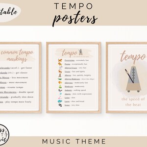 Tempo Definitions Classroom Posters - Music Theme Decor - Etsy