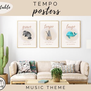 Tempo Definitions Classroom Posters - Music Theme Decor - Etsy
