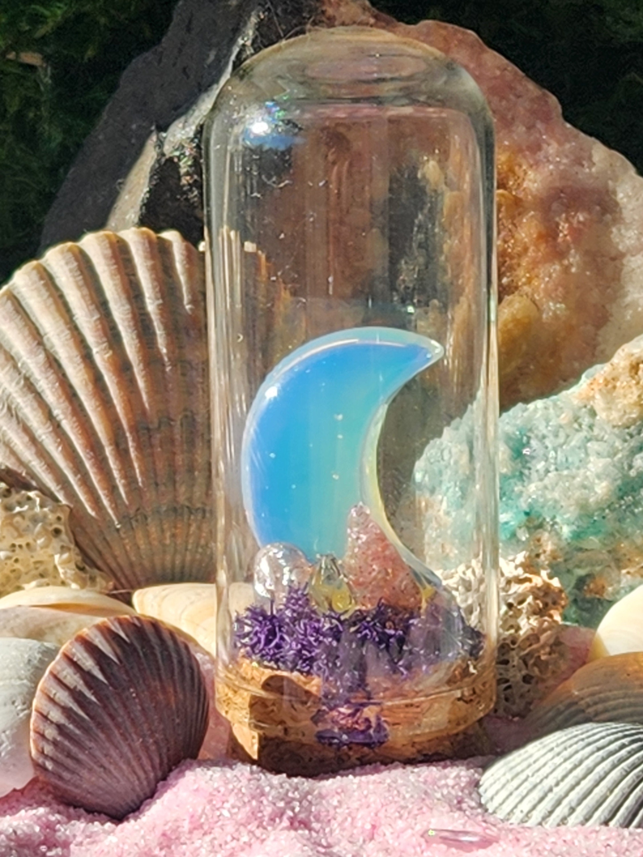 Mini Opal Moon Terrarium - Etsy