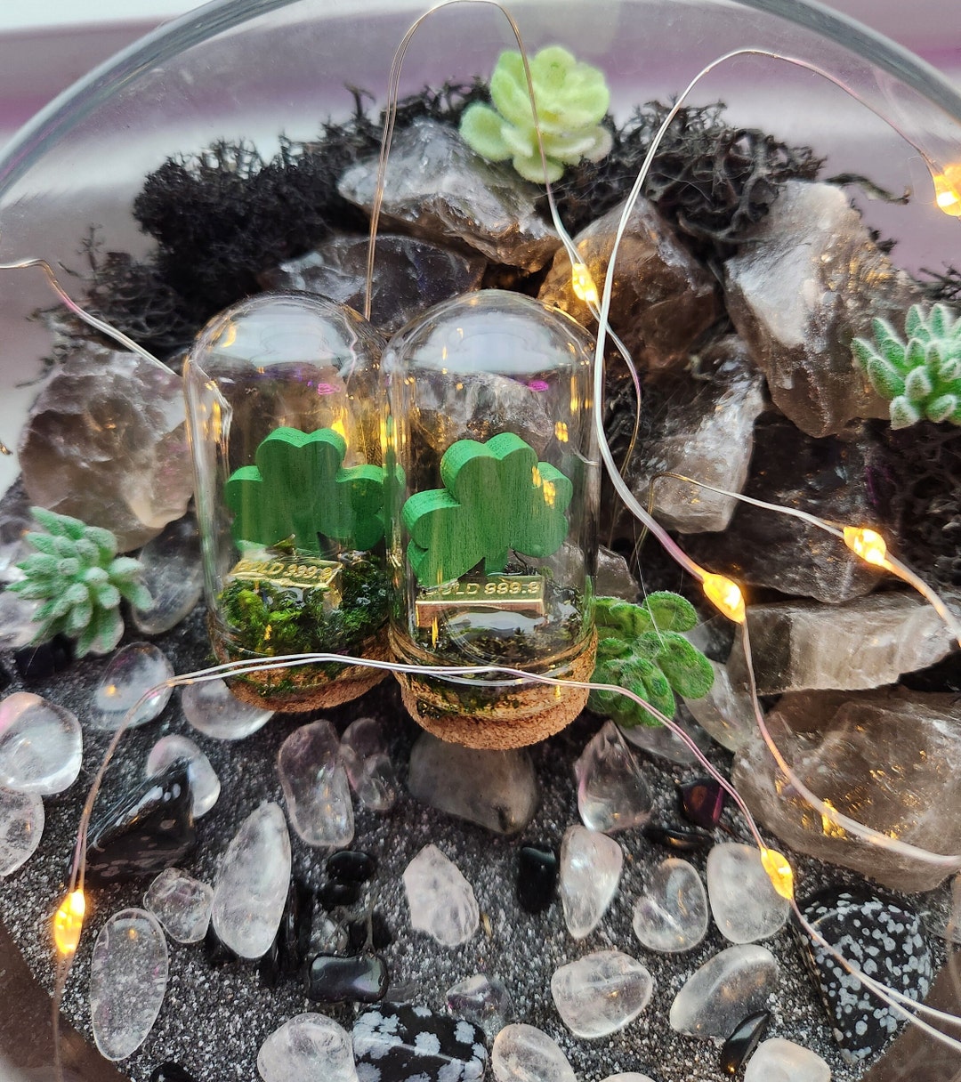 Mini Four-leaf Clover Terrarium - Etsy